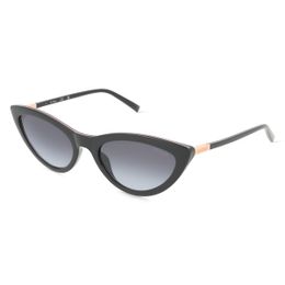Guess GU3053 | Unisex-Sonnenbrille | Fassung: Vollrand, Cat Eye, Kunststoff, Schwarz Gl&auml;nzend | Glasfarbe: Grau Verlaufend