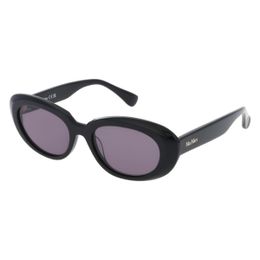 MaxMara Max Mara MM0196 | Damen-Sonnenbrille | Fassung: Vollrand, Oval, Acetat, Schwarz Gl&auml;nzend | Glasfarbe: Grau