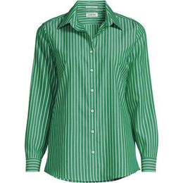 LANDS' END B&uuml;gelfreie Baumwoll-Bluse in Plus-Gr&ouml;&szlig;e, Damen, size: plus, Gr&uuml;n, Baumwolle, by Lands' End