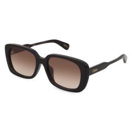 Chlo&eacute; Chlo&eacute; CH0225SK | Unisex-Sonnenbrille | Fassung: Vollrand, Quadratisch, Acetat, Havanna | Glasfarbe: Braun