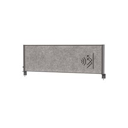 Maul Tisch-Trennwand Maulconnecto Uplight 160x50 Akustik dunkel