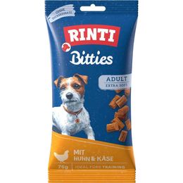 Rinti Bitties Adult Huhn und K&auml;se Hundesnacks getreidefreie 4x75g