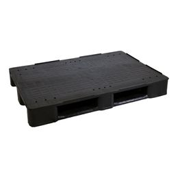 ESB Schwerlastpalette geschlossen Euroma&szlig; 3 Kufen schwarz recycelt 1.250 kg Traglast ; E. S. B. (SPFEG7O145K3OX9005R)