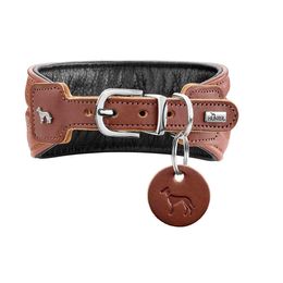 Hunter Ergonomisch Arvika Halsband, Rindsleder cognac 60/M-L
