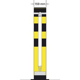 Black Bull Poller, drehbar, zum Aufd&uuml;beln, Hx&Oslash; 1000 x 159 mm