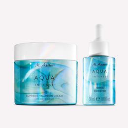 M. Asam AQUA INTENSE Mimic Booster Serum & Supreme Hyaluron Gesichtscreme Perlmutt Edition