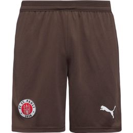 Puma FC St. Pauli Fu&szlig;ballshorts Kinder - Gr&ouml;&szlig;e 140 - braun