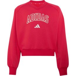Adidas Sweatshirt M&auml;dchen - Gr&ouml;&szlig;e 128 - rot