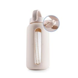 gourmetmaxx Glas-Trinkflasche 800ml creme