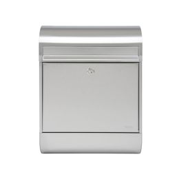 MEFA Briefkasten RUBY 864 Farbe Edelstahl, Postkasten mit Sicherheitsschloss