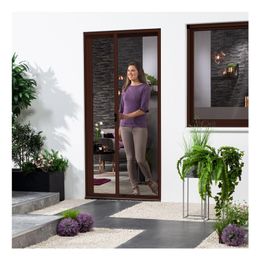 Hecht Insektenschutz-Alu-T&uuml;rrollo Bausatz "SMART" 125x220 cm in Braun