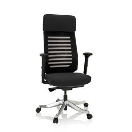 hjh OFFICE Profi B&uuml;rostuhl ASGON Stoff / Netzstoff mit Armlehnen