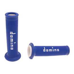 Griffe Satz Domino A010 On-Road blau / wei&szlig; mit offenen Enden