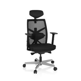 hjh OFFICE Profi B&uuml;rostuhl BELLAC Stoff / Netzstoff mit Armlehnen