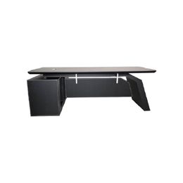 Jet-Line B&uuml;rom&ouml;bel Chef Schreibtisch Managerschreibtisch B&uuml;roschreibtisch PITTSBURGH schwarz 2,2x1,85x 0,76 m