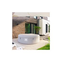 Home Deluxe Outdoor Whirlpool aufblasbar SPLASH inkl. Abdeckung - &Oslash;208 cm 6 Personen Uni Grau