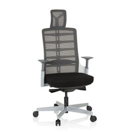 hjh OFFICE High End B&uuml;rostuhl SKARIF Stoff / Netzstoff mit Armlehnen (h&ouml;henverstellbar)