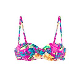 Lascana Bikinitop Damen Gr&ouml;&szlig;e 85 hellblau / gelb / dunkelgr&uuml;n / pink