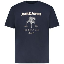 Jack & Jones Herren Gro&szlig;e Gr&ouml;&szlig;en | Jack&Jones T-Shirt aus Biobaumwolle Farbe marine Gr&ouml;&szlig;e: 6XL