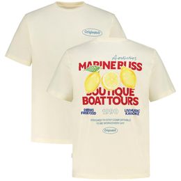 Jack & Jones Herren Gro&szlig;e Gr&ouml;&szlig;en | Jack&Jones T-Shirt mit Print auf Vorder- und R&uuml;ckseite Farbe cremewei&szlig; Gr&ouml;&szlig;e: 7XL