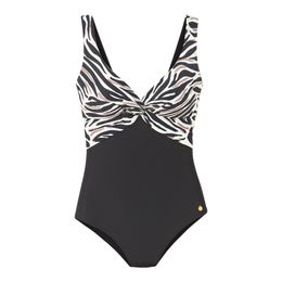 Lascana Badeanzug Damen Gr&ouml;&szlig;e 4XL creme / schwarz / wei&szlig;