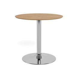 Bartisch ACTONA GROUP "Ibiza, Bistrotisch", , chrom, natur, chrom, natur, B:80cm H:74cm T:80cm, Tische, Bartisch, Tisch,Eiche,Chrom Stahl,80x74cm