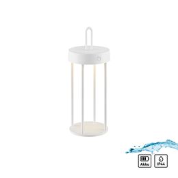 JUST LIGHT Tischleuchte "ANSELM", wei&szlig;, 1, &Oslash; 12,8cm H: 28,4cm, 1 Stk., Leuchten, Akkuleuchte, Tischleuchte