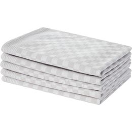 Geschirrtuch OTTO HOME "Keersten", grau, B:50cm L:70cm, Geschirrt&uuml;cher, Geschirrtuch, Grubentuch, 100 % Baumwolle, 5er-Set, 70 &times; 50 cm, Premium