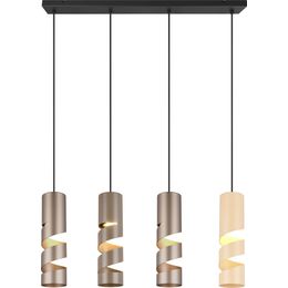 Trio LEUCHTEN Pendelleuchte "STREAM, H&auml;ngelampe mit Metallschirm, exkl GU10 max 10W", mehrfarbig, schwarz, 4, &Oslash; 7,5cm H: 150cm, 1 Stk., Leuchten, H&ouml;he einstellbar max 150 cm, Moderne H&auml;ngeleuchte Wohnzimmer B&uuml;ro, Pendelleuchte