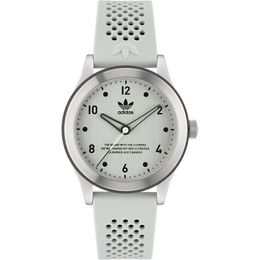 Quarzuhr adidas originals "CODE THREE", wei&szlig; (hellgrau), Armbanduhren, Damen, Quarzuhr, Armbanduhr, Damenuhr, Herrenuhr, Silikonarmband