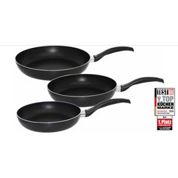 Pfannen-Set ELO "Ducto 3 teilig", schwarz, H:4,5cm &Oslash;:20cm, Pfannen, Induktion