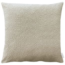 Dekokissen Apelt "Toulouse", beige (natur, unifarben), B:59cm H:0,5cm L:59cm, Polyester, Dekokissen_Sitzkissen_Kissenh&uuml;llen, Chenille mit 3D-Effekt