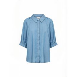 Blusentop WASABI CONCEPT "Wasabi Concept Shirt WA-FLORA", Damen, Gr. 38, 2250 medium blau, Obermaterial: 100% Lyocell, Blusen Blusentop