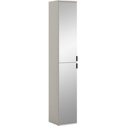 Mehrzweckschrank Home Affaire "TRONDHEIM, H&ouml;he 193 cm, 2 Spiegelt&uuml;ren, 6 F&auml;cher, 4 Einlegeb&ouml;den", kaschmir, B:30cm H:193cm T:34cm, Holzwerkstoff, Schr&auml;nke, Mehrzweckschrank, Schrank, Hochschramk, Mehrzweckschrank, Universalschrank, Flur, Diele