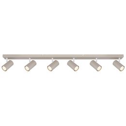 Globo LIGHTING Deckenspot "ROBBY", beige (sandfarben), 6, H: 12cm, 1 Stk., Leuchten, Strahler Sandfarben, dreh-/schwenkbar, GU10 35W, Deckenspot