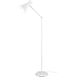 REALITY LEUCHTEN Stehlampe "Enzo", wei&szlig; (wei&szlig; matt), 1, H: 150cm, 1 Stk., Leuchten, Stehleuchte mit Fu&szlig;schalter, exkl. 1xE27 max 10W, Arm verstellbar, Stehlampe