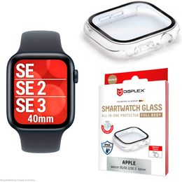 Displex Displayschutzglas "Smartwatch Glass All-In-One Protector Full Body", transparent, B:9cm H:1,4cm T:13,5mm, Displayfolien, Displayschutzfolie, Schutzfolie, Bildschirmschutz, kratz- & sto&szlig;fest