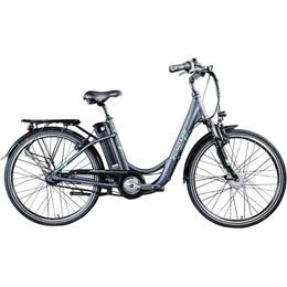 Z&uuml;ndapp E-Bike Z&Uuml;NDAPP "Green 3.7" Gr. 46, grau, Elektrofahrr&auml;der, 46cm, 26 Zoll (66,04cm), Pedelec, Elektrofahrrad f&uuml;r Damen u. Herren