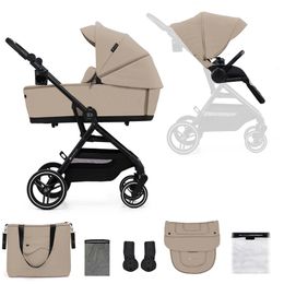 Kombi-Kinderwagen Kinderkraft "YOXI 2IN1", Kinder, sand beige, Aluminium, Kinderwagen