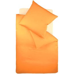 Bettw&auml;sche Fleuresse "Colours in 135x200, 155x220 oder 200x200 cm", gold (golden), B/L: 135cm x 200cm, 1 Stk., 1 Stk., Mako-Satin, B/L: 80cm x 80cm, 2 Stk., Mako-Satin, Obermaterial: 100% Baumwolle, Bettw&auml;sche, Bettw&auml;sche, Bettw&auml;sche aus 100% Baumwolle, uni, mit Rei&szlig;verschluss