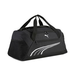 Sporttasche Puma "FUNDAMENTAL SMALL SPORTS BAG", Gr. B/H/T: 53cm x 25cm x 28cm, schwarz (Puma schwarz), Netz, Polyester, unifarben, Taschen Sporttasche, Sporttasche, mit mehreren F&auml;chern, mit separater Schuhtasche