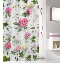 Duschvorhang Kleine Wolke "Rosalie", bunt (multicolor, wei&szlig;), B:180cm H:180cm, Polyester, Duschvorh&auml;nge, mit Beschwerungsband