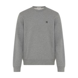 Sweatshirt Calvin Klein Jeans, Herren, Gr. M, med grau htr, Sweatware, Obermaterial: 100% Baumwolle, regular fit normal, Rundhals, eingesetzt B&uuml;ndchen, Sweatshirts Sweatshirt, Regular fit mit Rundhalsausschnitt