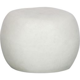 Beistelltisch Woood "Pebble Fiberclay in Betonoptik mit organischer Rundung", wei&szlig;, B:50cm H:35cm T:50cm, Tische, Beistelltisch, Glasfaser-Ton-Verbundmaterial, Tragkraft 90 kg, pflegebed&uuml;rftig