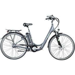 Z&uuml;ndapp E-Bike Z&Uuml;NDAPP "Green 3.7" Gr. 48, grau, Elektrofahrr&auml;der, 48cm, 28 Zoll (71,12cm), Pedelec, Elektrofahrrad f&uuml;r Damen u. Herren