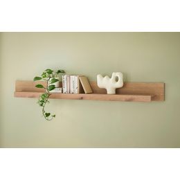 Wandboard Home Affaire "Cantara, modernes Wandregal, H&auml;ngeregal mit Ablagefach", braun (eiche evoke), B:200cm H:20cm T:18cm, Holzwerkstoff, Regale, Wandboard, vielseitig einsetzbar, in Eiche Evoke oder wei&szlig; erh&auml;ltlich
