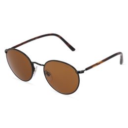 Polo by Ralph Lauren RL7076 | Herren-Sonnenbrille | Fassung: Vollrand, Panto, Metall, Schwarz Gl&auml;nzend | Glasfarbe: Braun