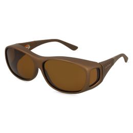 Cocoons Fitover M | &Uuml;berzieh-Sonnenbrille | Unisex | Fassung: Quadratisch, Kunststoff, Braun | Glasfarbe: Braun