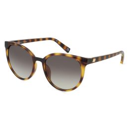 Le Specs ARMADA | Damen-Sonnenbrille | Fassung: Vollrand, Rund, Kunststoff, Braun | Glasfarbe: Gr&uuml;n