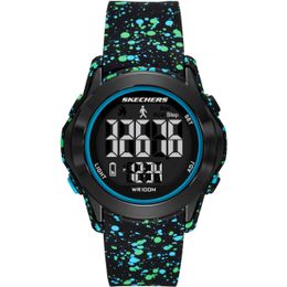 Chronograph Skechers "GALLOWAY", schwarz (schwarz, hellblau, gr&uuml;n), Armbanduhren, Herren, Chronograph, Quarzuhr, Armbanduhr, Herrenuhr, digital, Beleuchtung